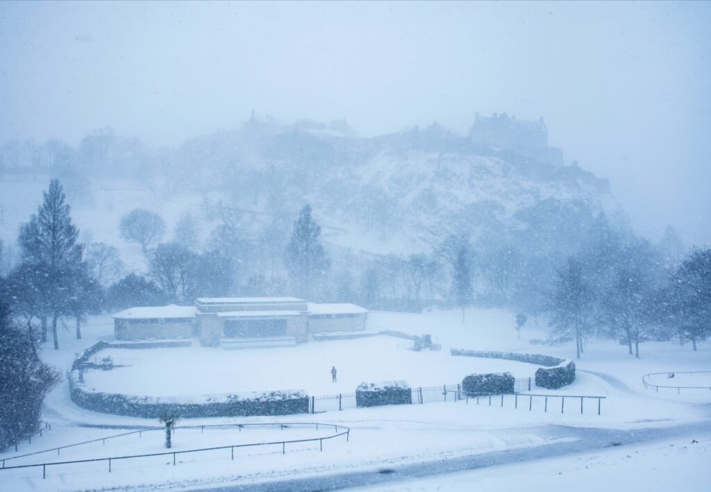 Snow Storm over Edinburgh Castle - Kenny Lam Photographer